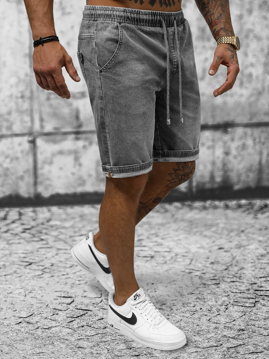 Spodenki męskie jeansowe szare OZONEE NB/MP0273GC | OZONEE - Odzieżowy ...